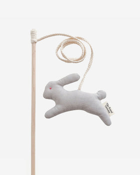 Minimal Cat Wand Toy | Handmade Teaser for Indoor Cats
